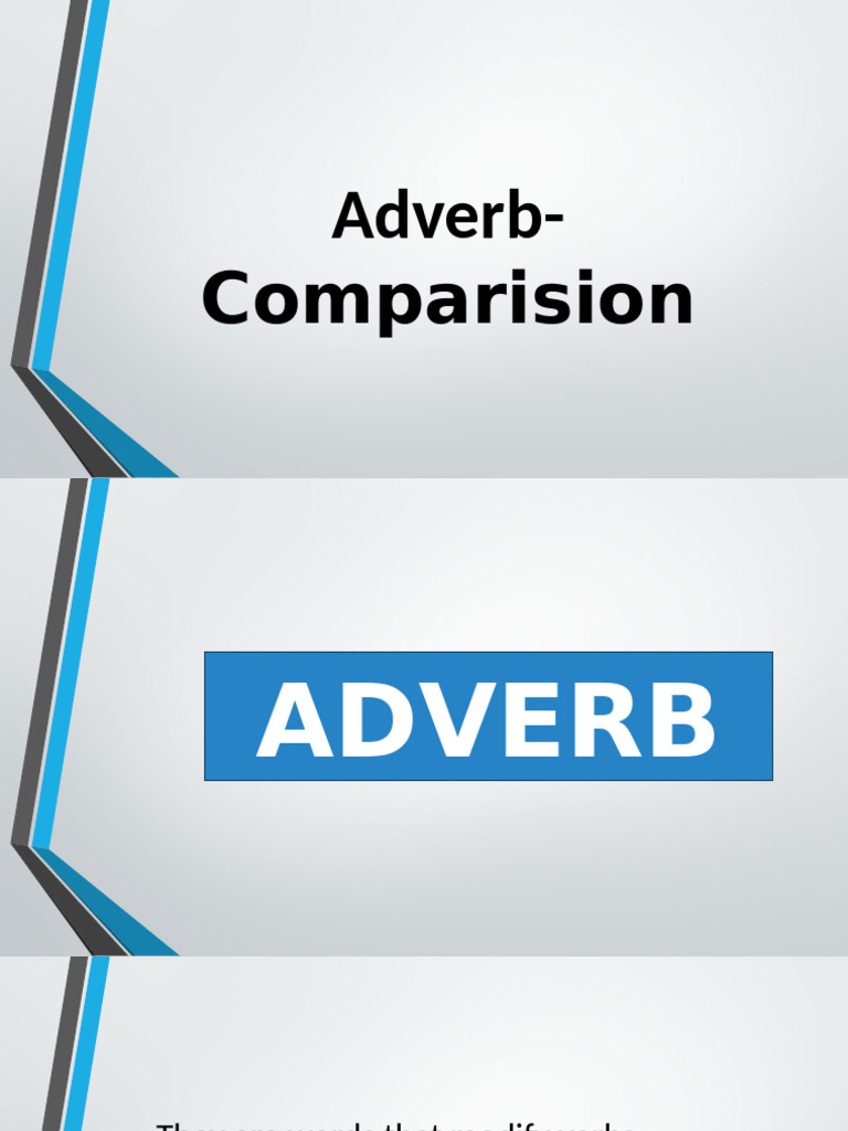 Adverb Comparison Guide | PDF