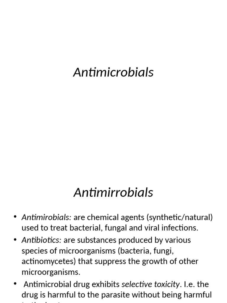 Antimicrobials | PDF