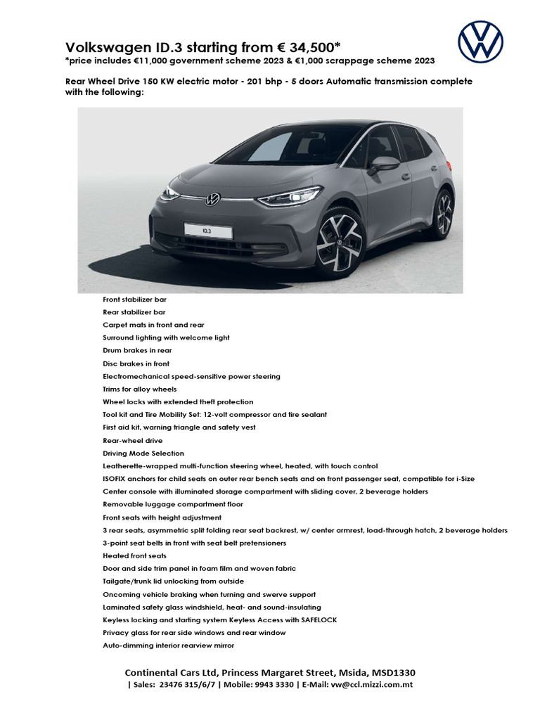 The-New-VW-ID3-MY24 | PDF | Trunk (Car) | Headlamp