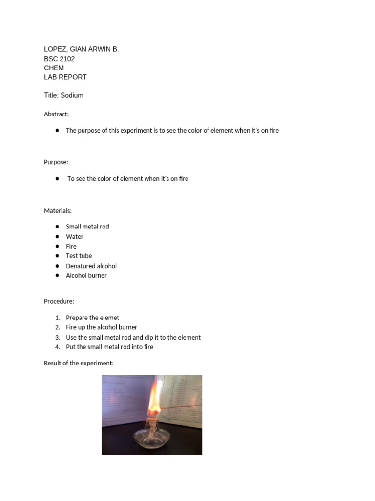 Rj Lab 3 Flame Pdf Chemical Compounds Chemistry