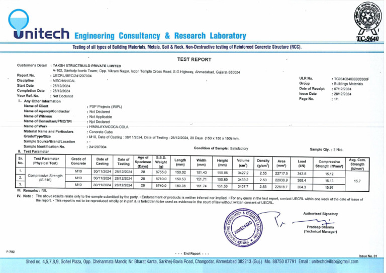 UECRL_MEC_241207004_ Taksh Structbuild Private Limited | PDF