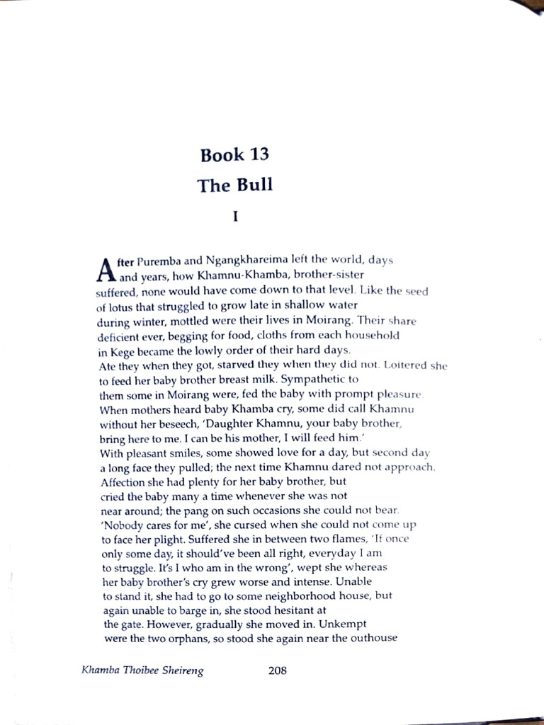 Khamba Thoibi Sheireng The BULL | PDF
