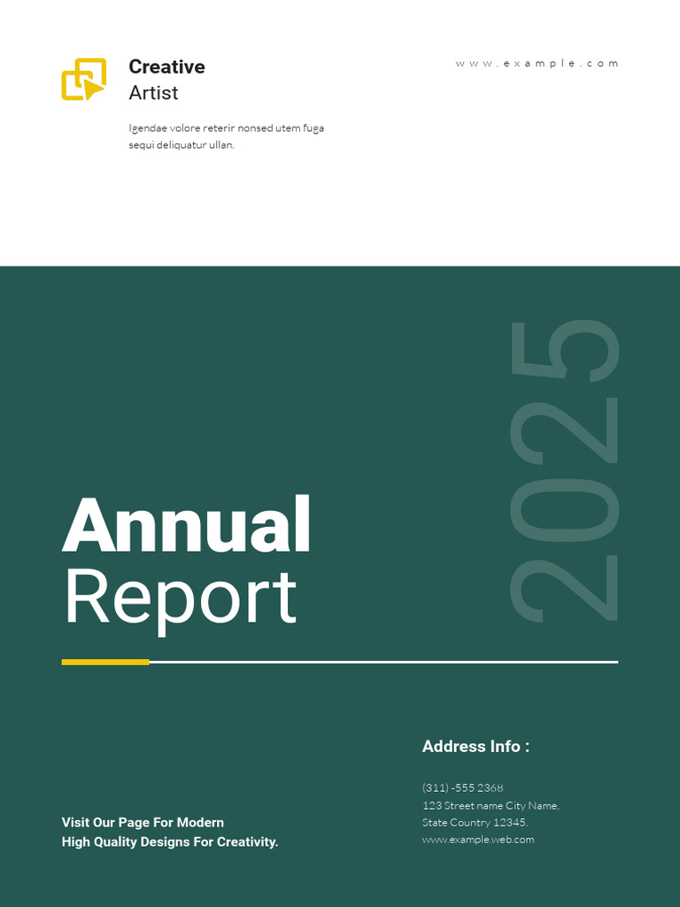 A4 - Annual Report Template | PDF