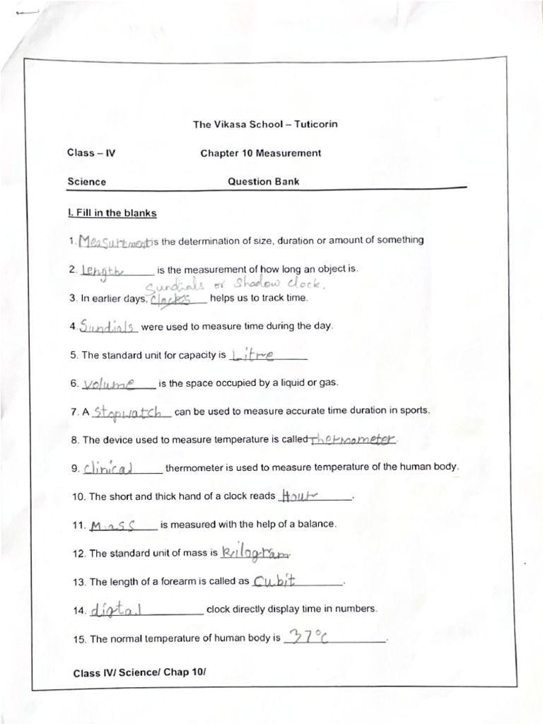 Chapter 10 Measurement | PDF