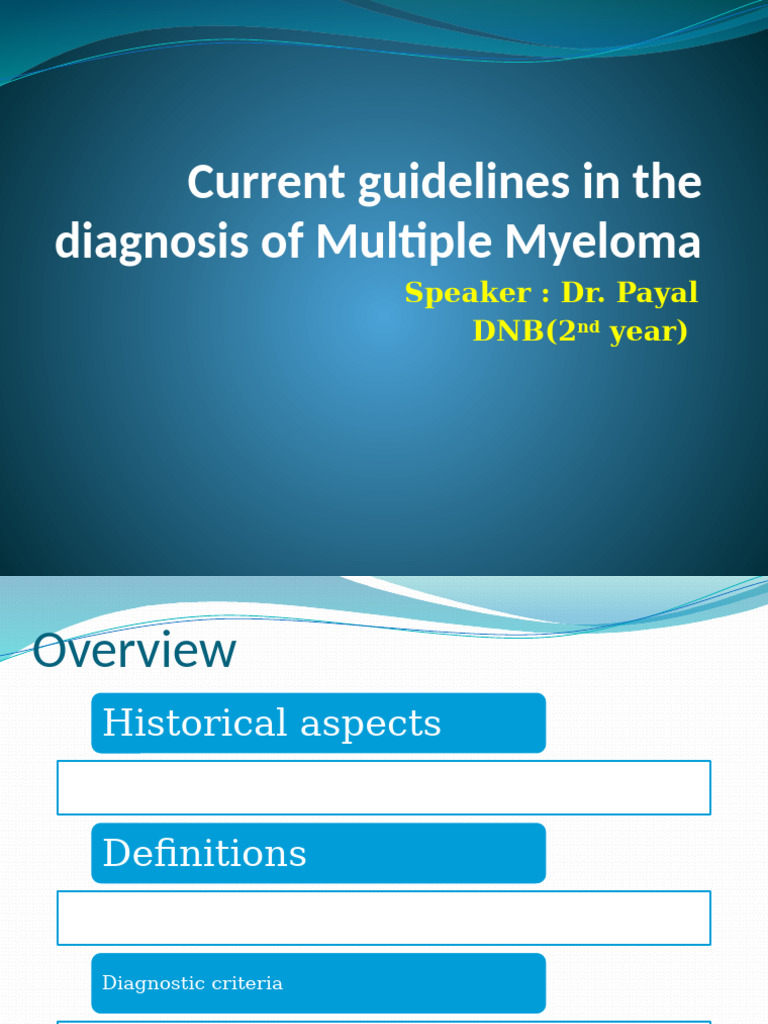 Multiple Myeloma Final | PDF | Multiple Myeloma | Causes Of Death