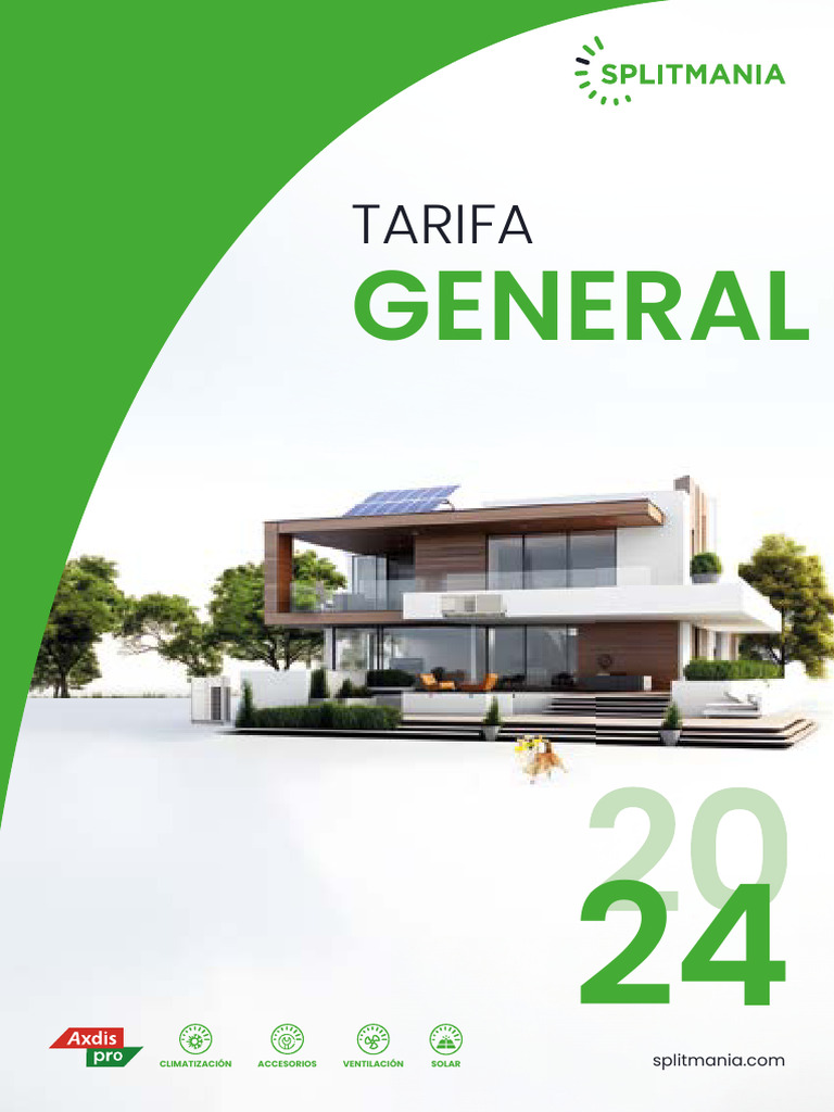 Splitmania Tarifa General 2024 | PDF | Ingeniería de Edificación | Materiales