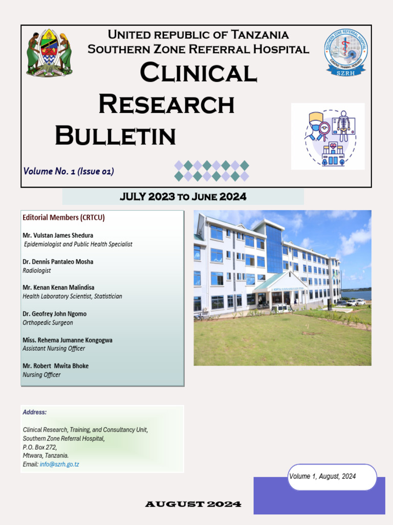 Clinical Research Bulletin 01-2024: Southern Zone Referral Hospital ...
