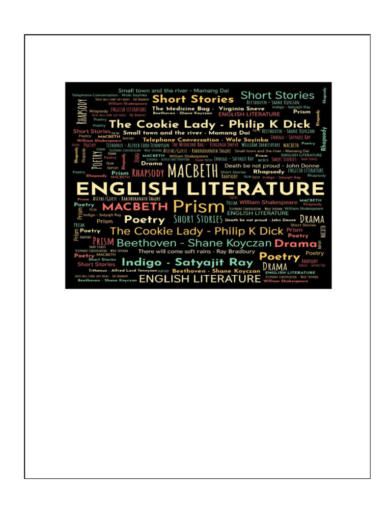 English Literature Project Cover Page | PDF
