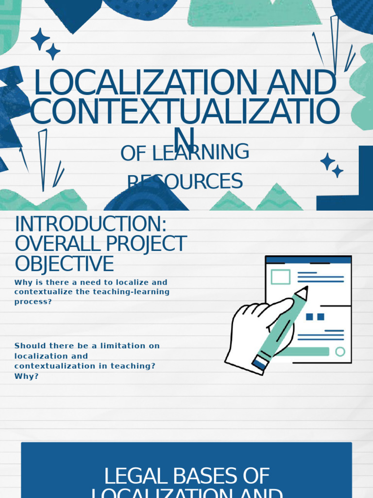 Localization and Contextualization | PDF | Learning | Teachers