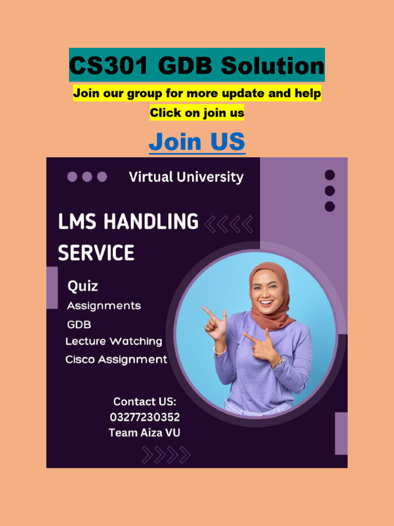 CS301 GDB Solution BY (TEAM AIZA VU) | PDF