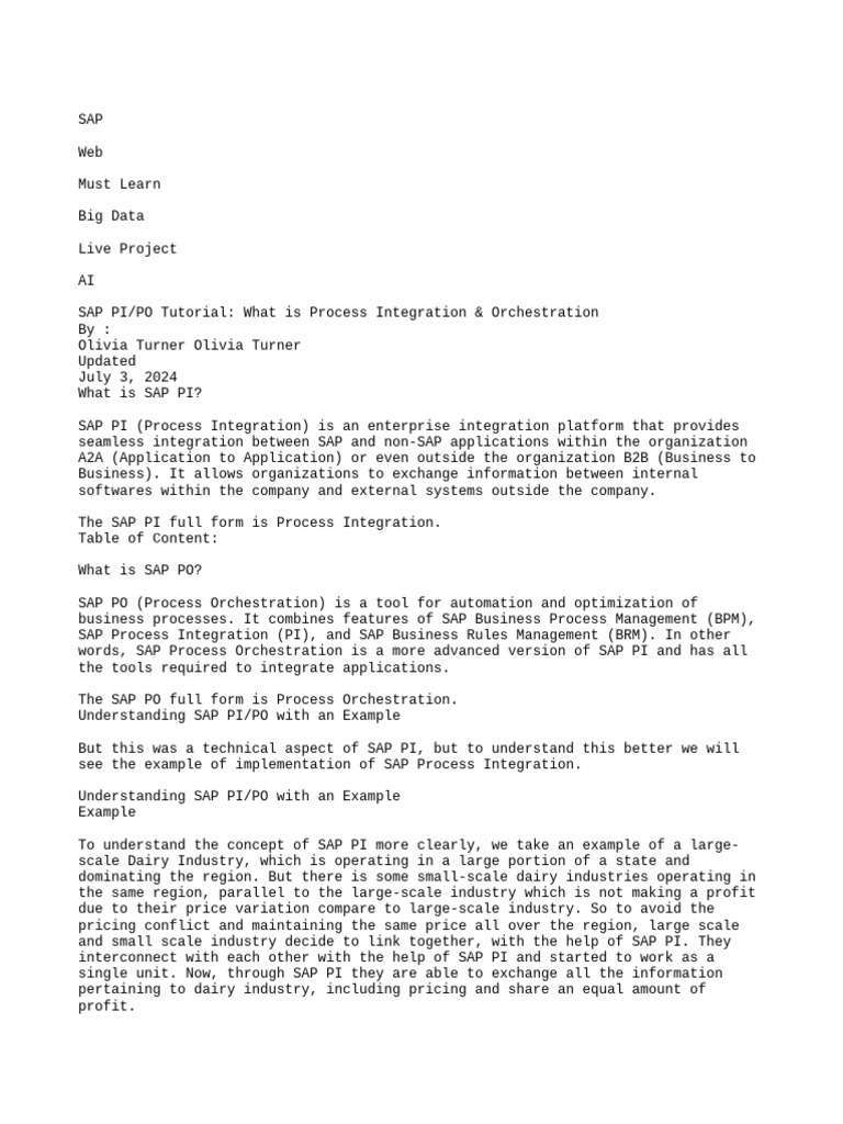 SAP PIPO Guru99 Tutorials2 | PDF | Business Process Management | Web Service