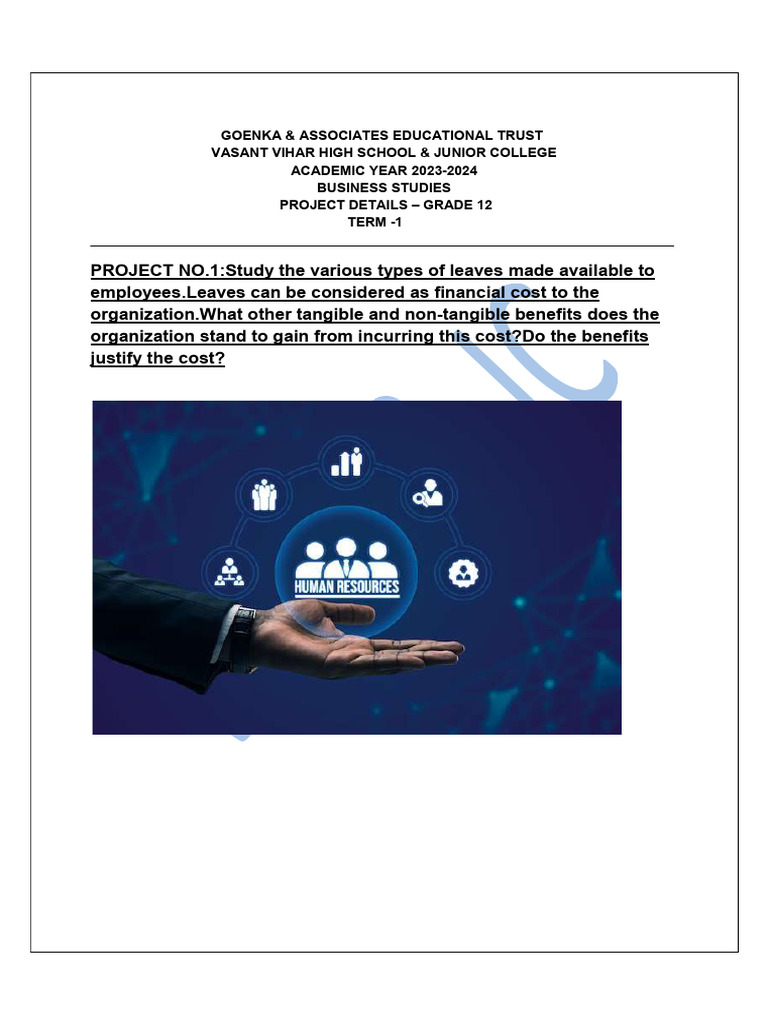 BS Project Term 1 Grade 12 (2024) | PDF | Business