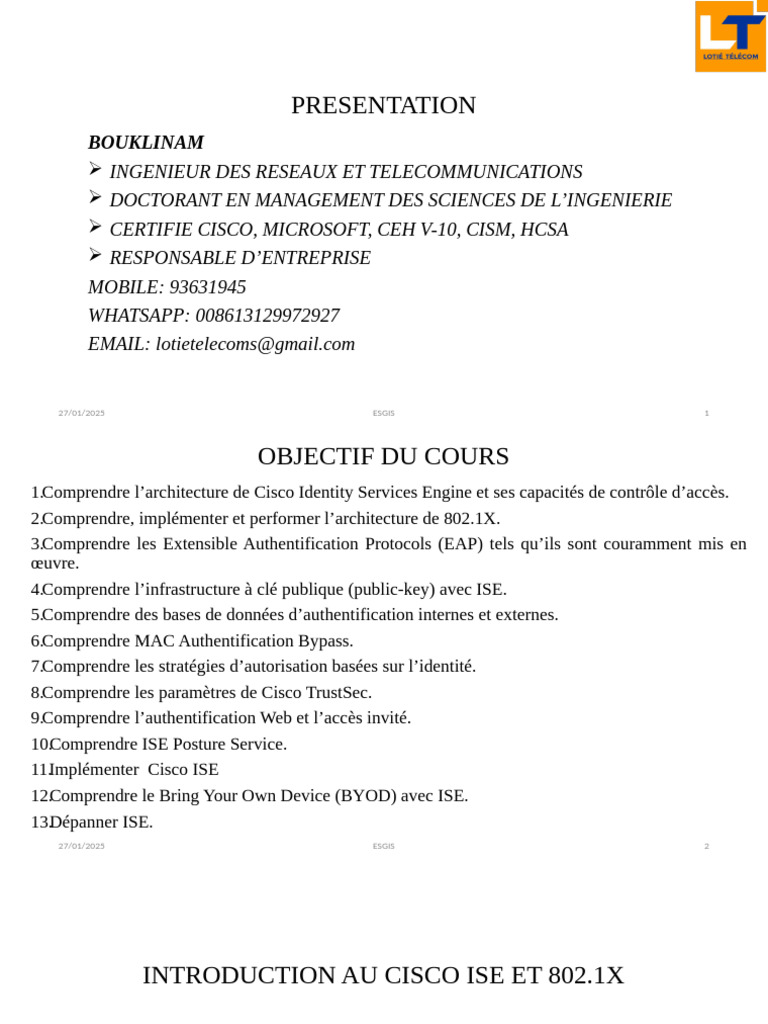 Introduction à Cisco ISE et 802.1X | PDF | Rayon (géométrie) | Serveur ...