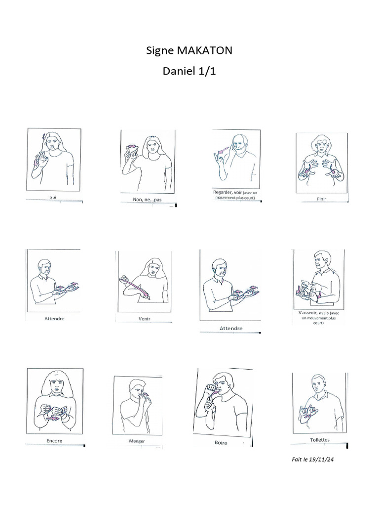 Signes Makaton 1 | PDF