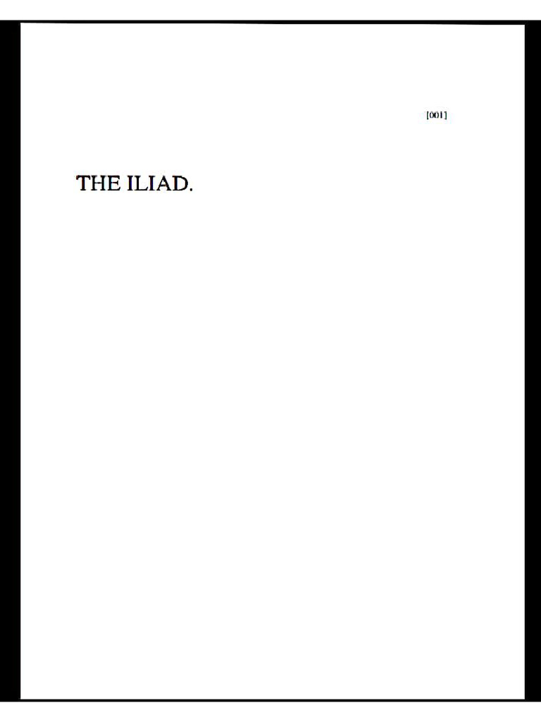 Illiad Book 1 | PDF