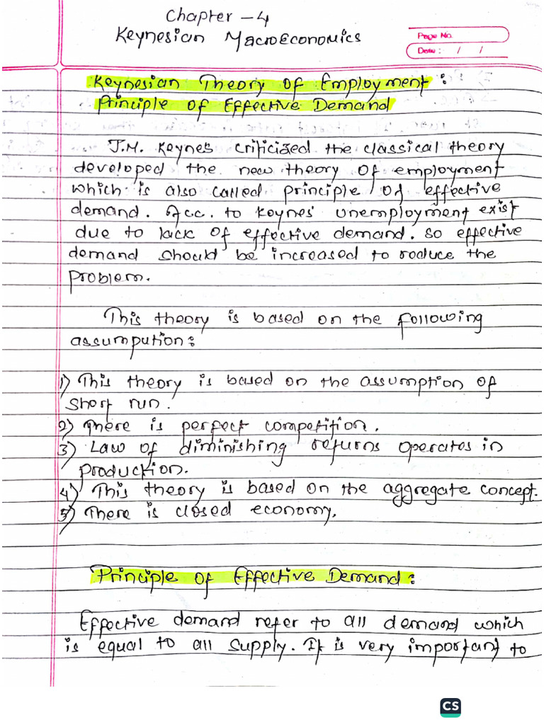 Principle of Effective Demand and Induced Investment | PDF