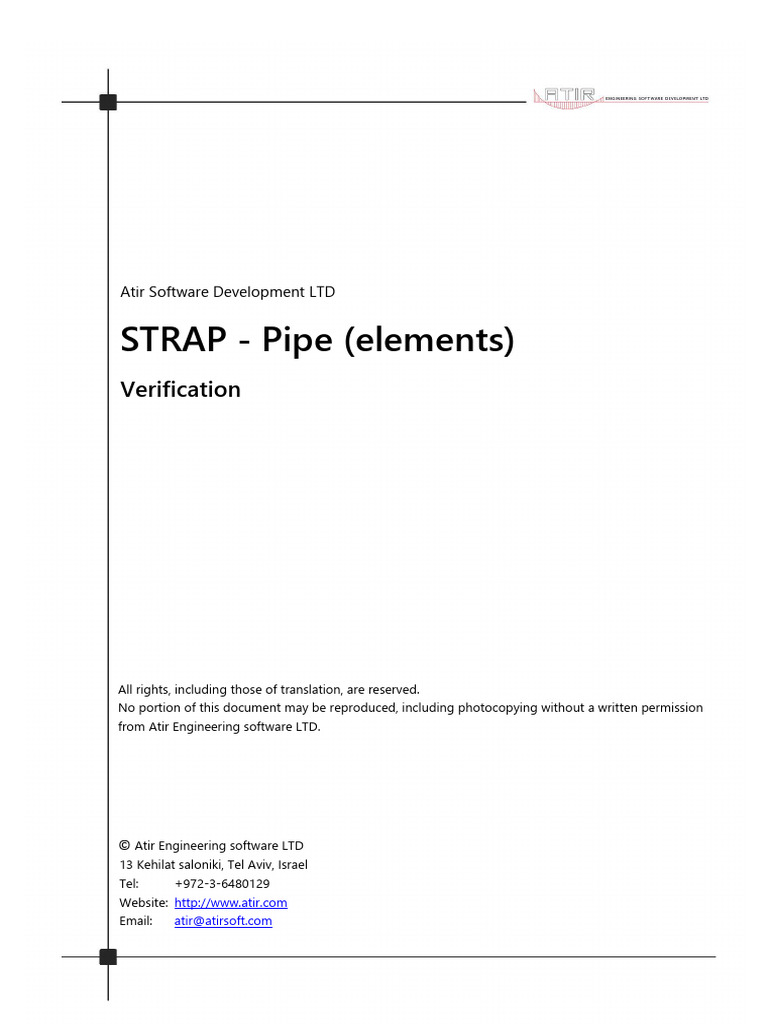 Pipe-Elements Verification | PDF | Continuum Mechanics | Materials Science