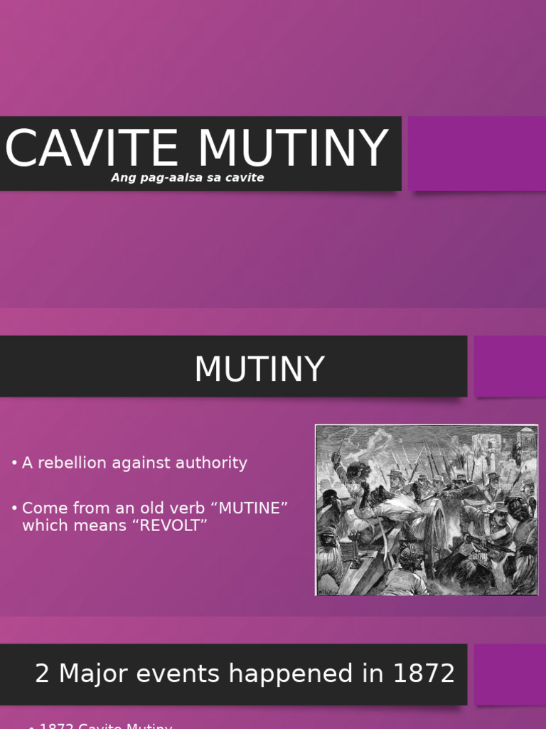 Cavite Mutiny Autosaved | PDF | Philippines–Spain Relations | Former Spanish Colonies