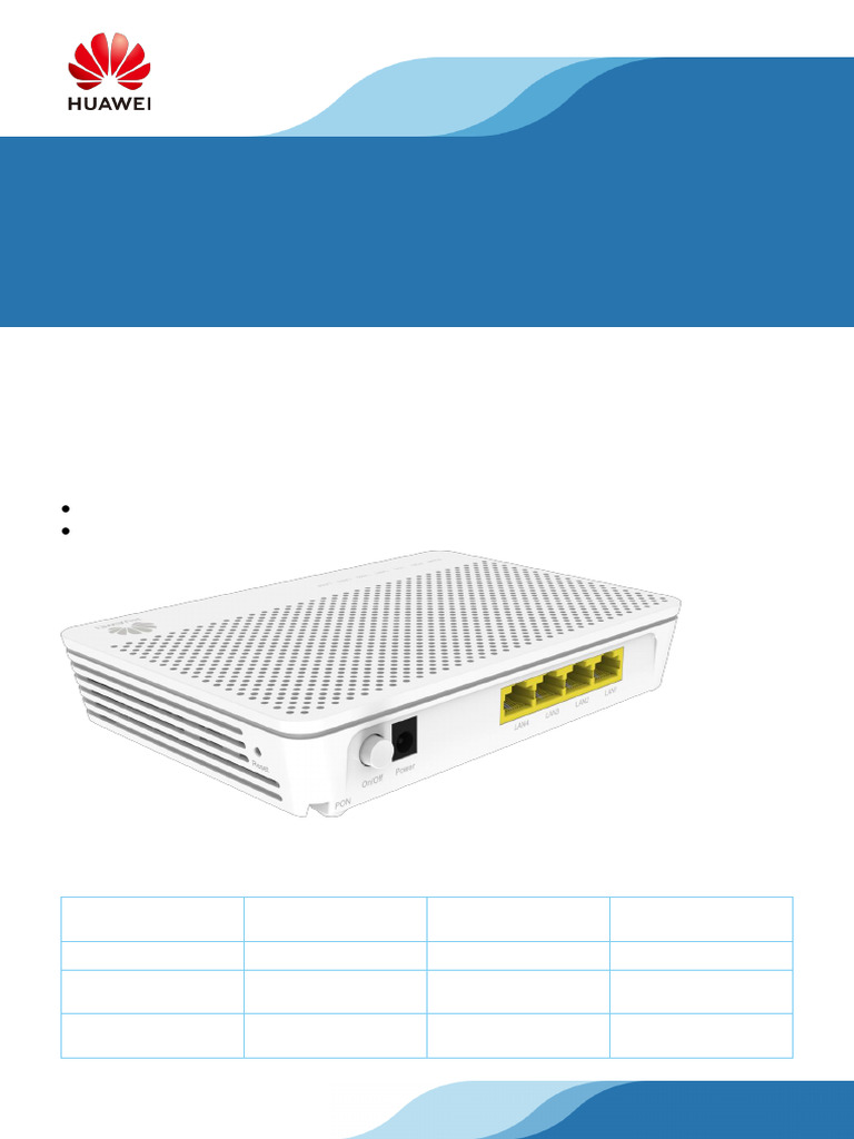 Huawei Optixstar Eg8040h6 Datasheet 01 | PDF | Computer Architecture ...