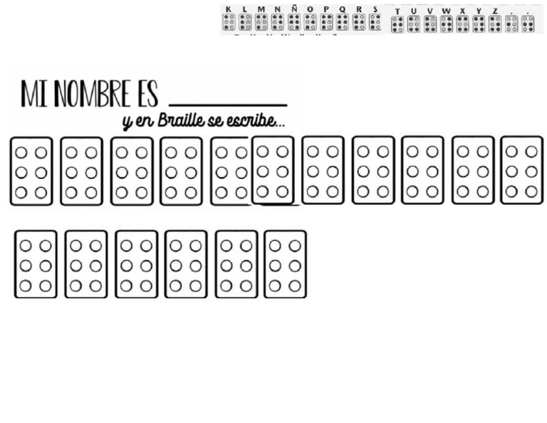 Actividad de Braille | PDF