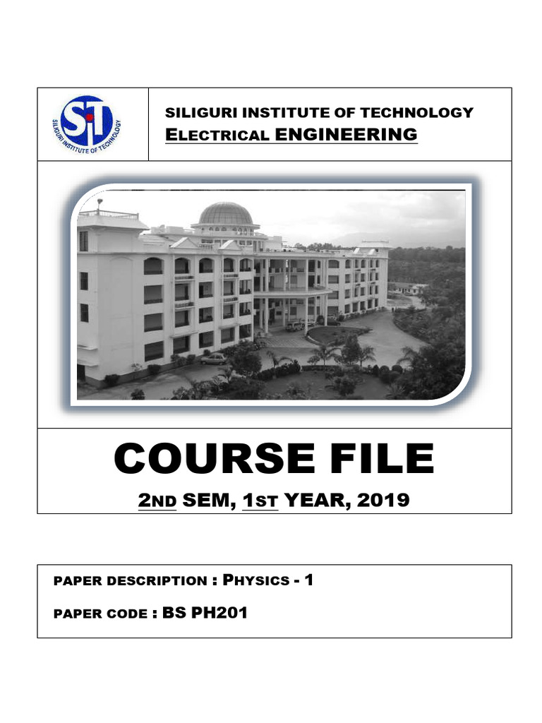 Physics (Ee) (Bs PH 201) Course File (2018-19) | PDF | Waves ...