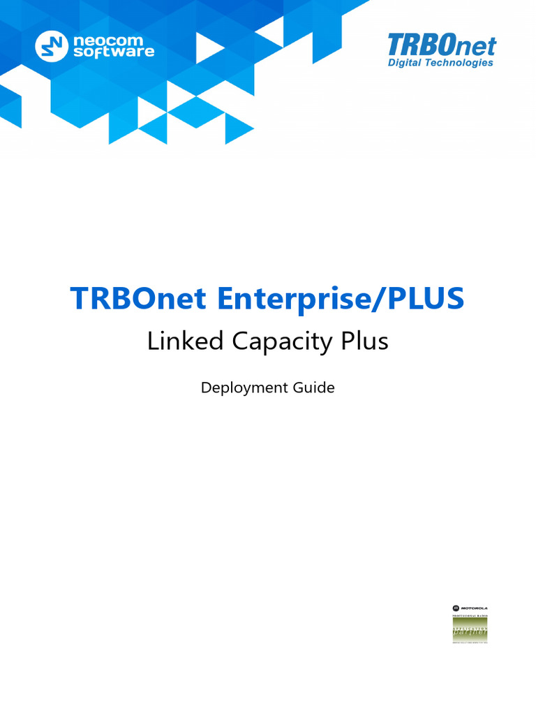 TRBOnet Deployment Guide LCP | PDF | Computer Network | Network Topology