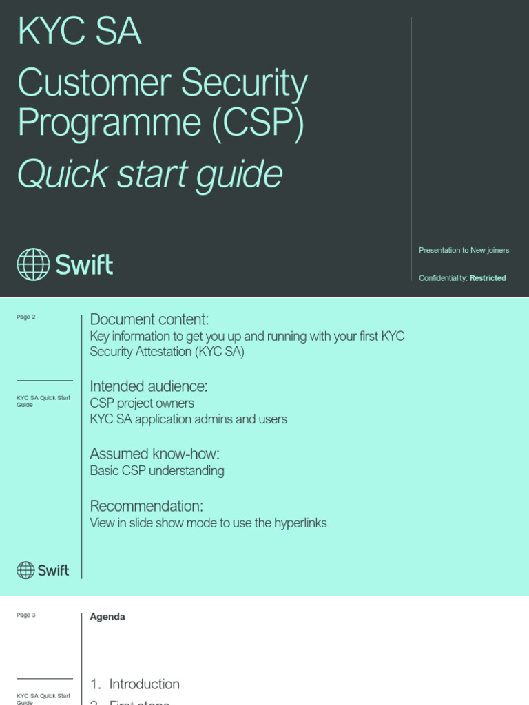 KYC SA Quick Start Guide for CSP | PDF | Authentication | Regulatory Compliance