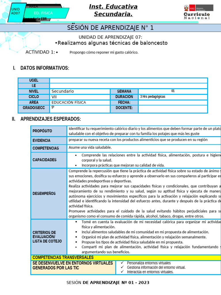 5° Ses-Act 1-E.f U07 | PDF | Aprendizaje | Enseñando