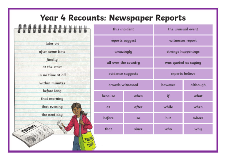 Year 4 Newspaper Report Recounts | PDF