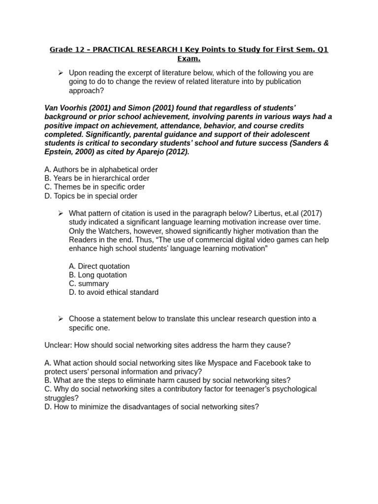 Grade-12-Practical-Research-Reviewer | PDF | Social Networking Service ...