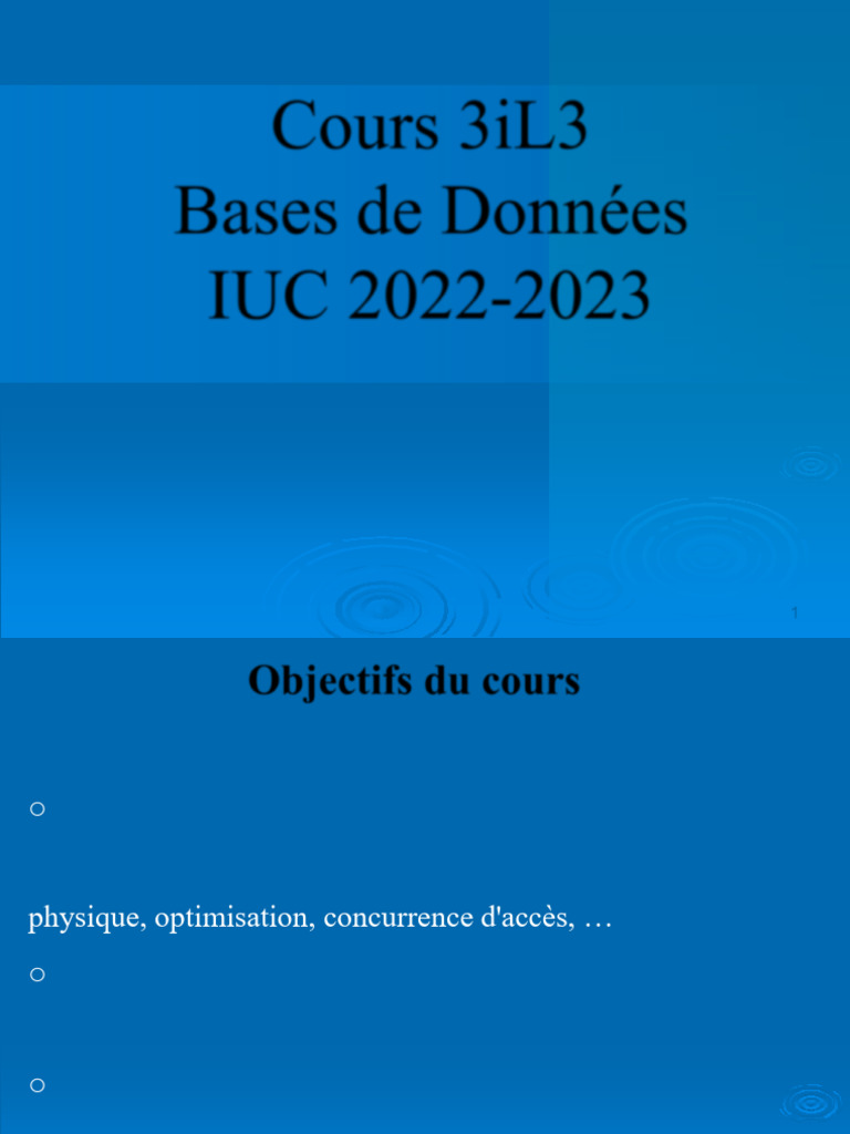 Cours BDD 3iL3 | PDF | Bases de données | SQL