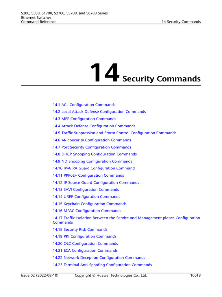 01-14 Security Commands | PDF | Computer Network | I Pv6