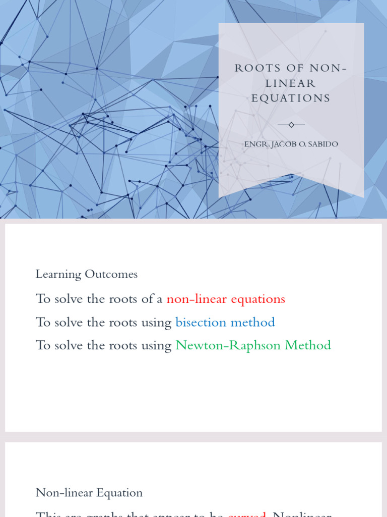LEC2 - ENNUMA20-Roots of A NonLinear Equation | PDF | Zero Of A Function | Equations