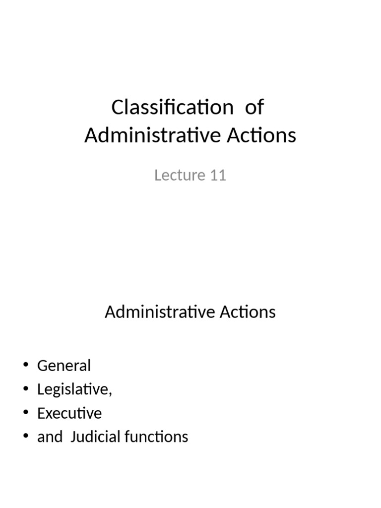 Classification--of-Administrative-Actions-01062024-071506pm | PDF