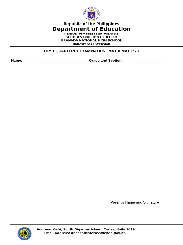 Q1 Exam | PDF