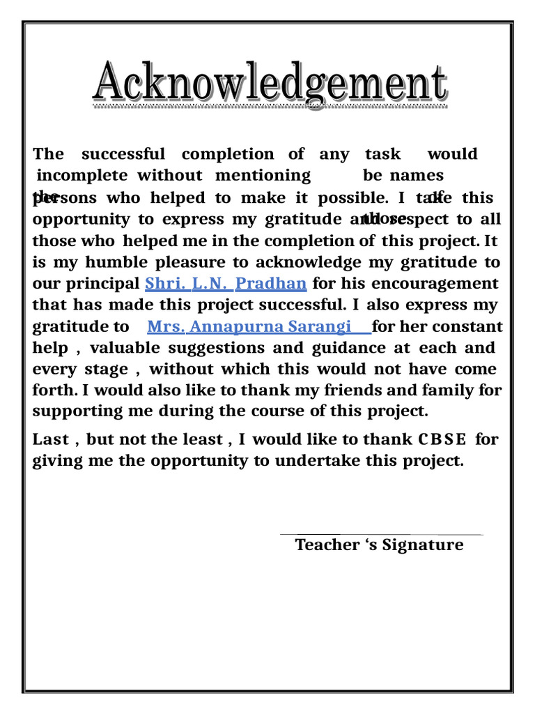 Acknowledgement 2 Final | PDF