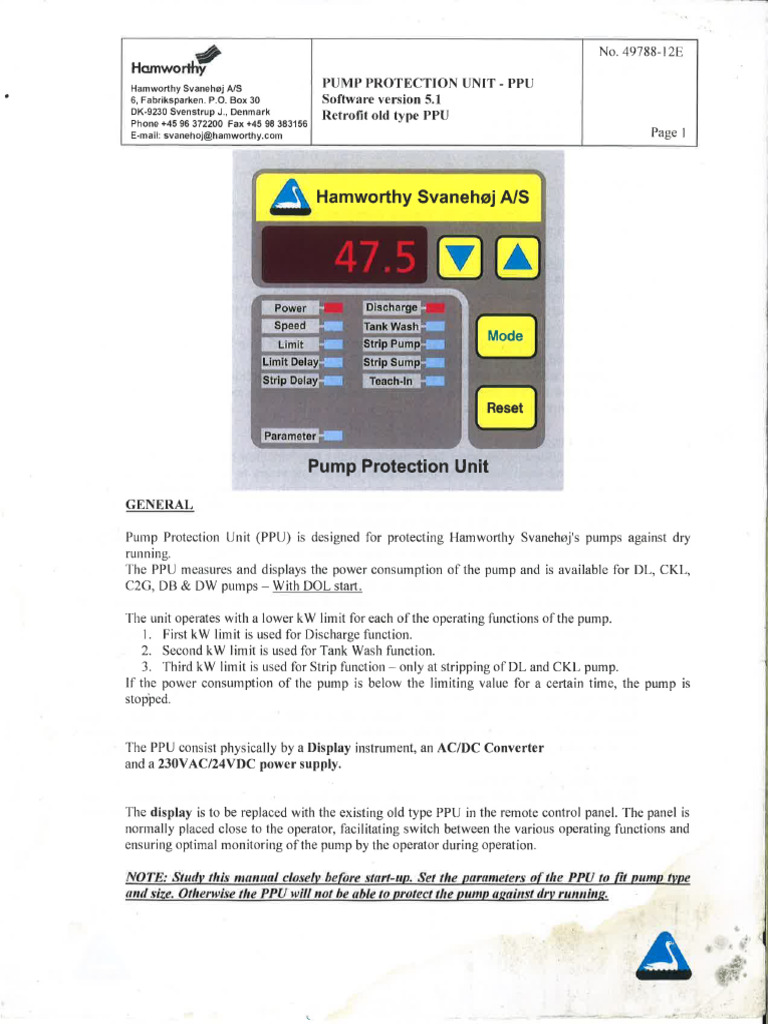 Hamworthy Ppu 05D | PDF