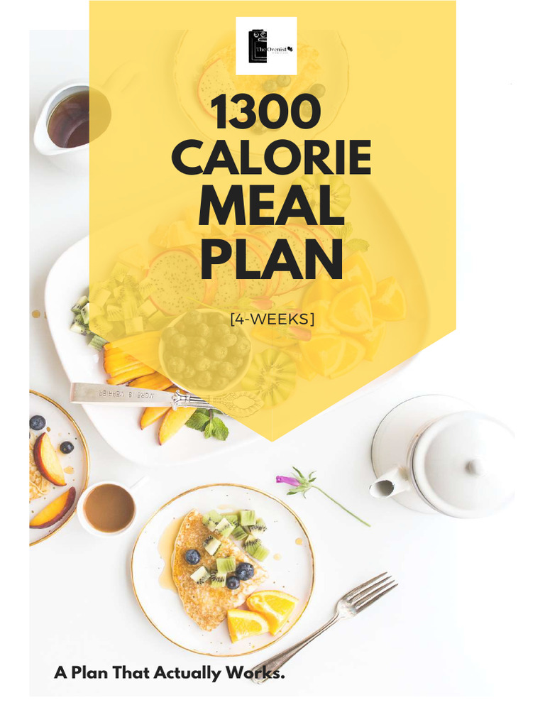 1300 Calorie High Protein Meal Plan | PDF | Pancake | Pizza