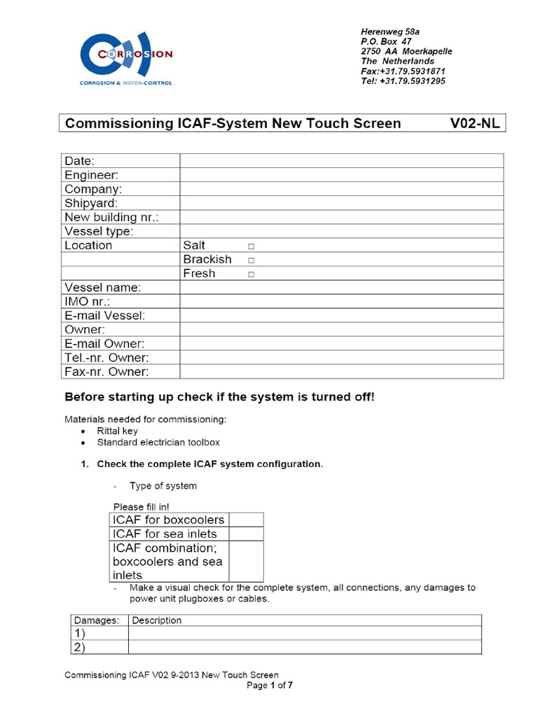 Commissioning ICAF-System New Touch Screen V02 - Manualzz | PDF