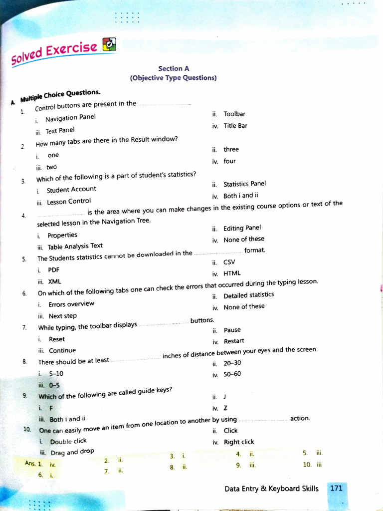 IX PartB CH2 SolvedUnsolvedQA | PDF | Computer Keyboard | Text