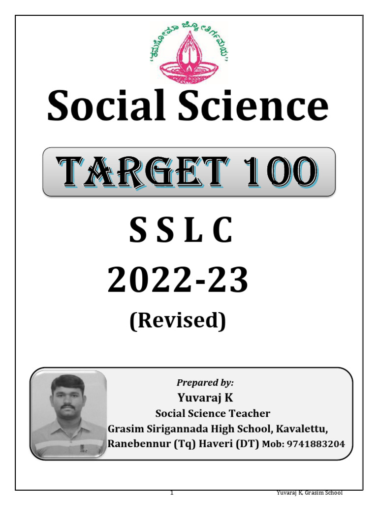 Social Science Target - 100 (Revised) Final | PDF