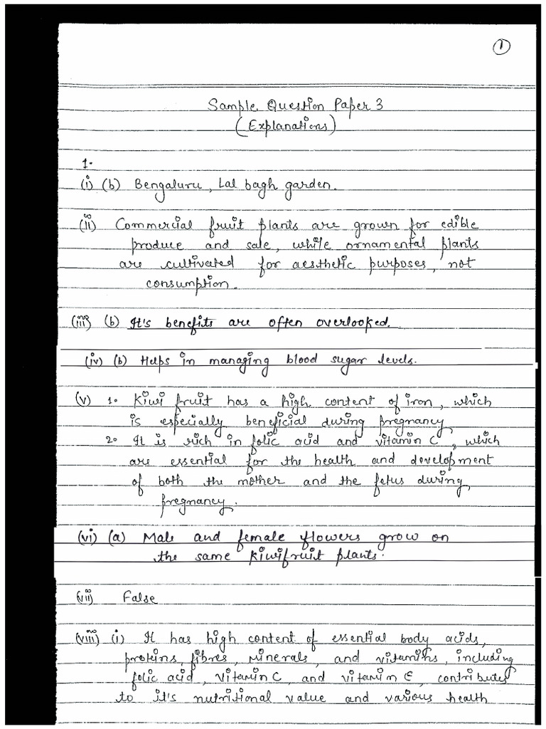 Sample Question Paper 3 (Explanations) | PDF