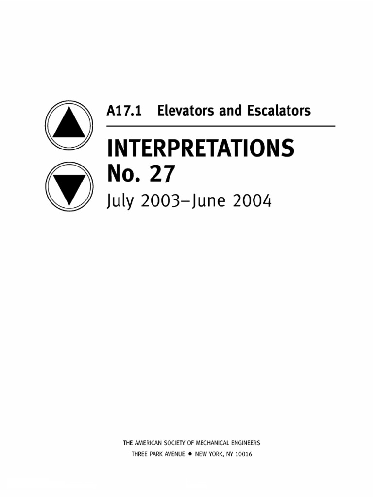 ASME A17.1 Interpretations | PDF | License | Copyright