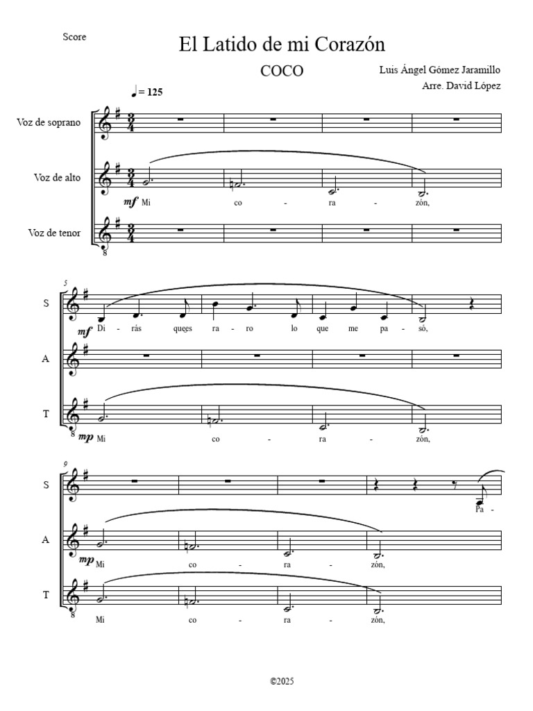 El Latido de mi Corazón: Letra y Acordes | PDF | Música vocal