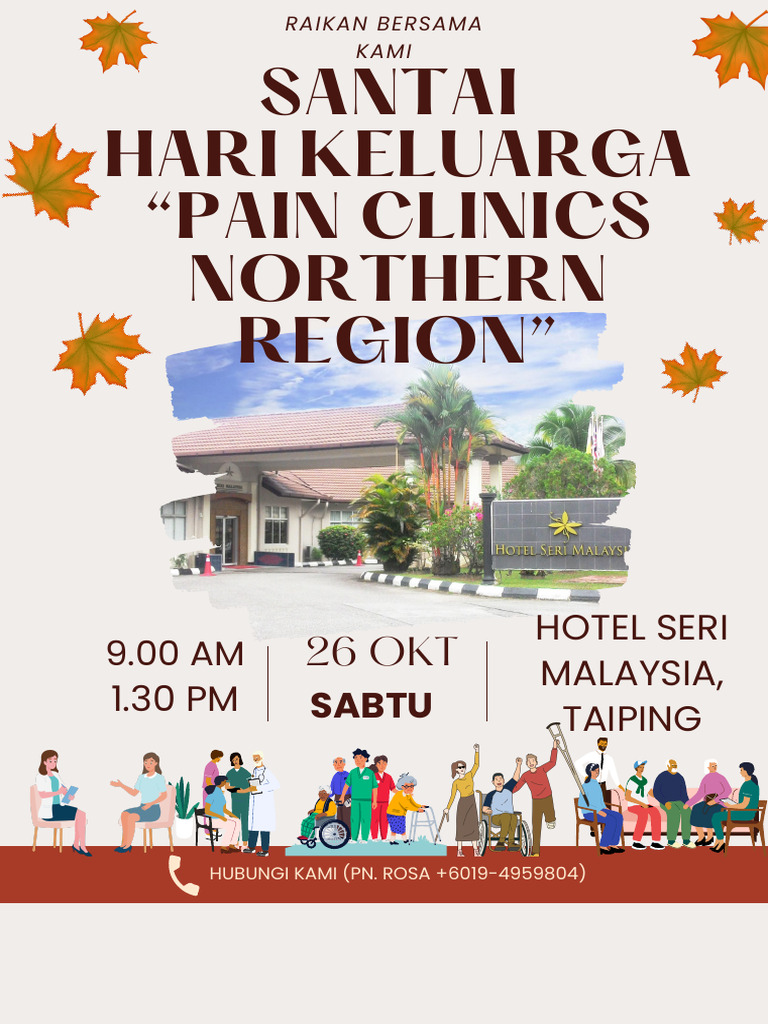 Poster Hari Keluarga Santai Klinik Rawatan Kesakitan PDF | PDF