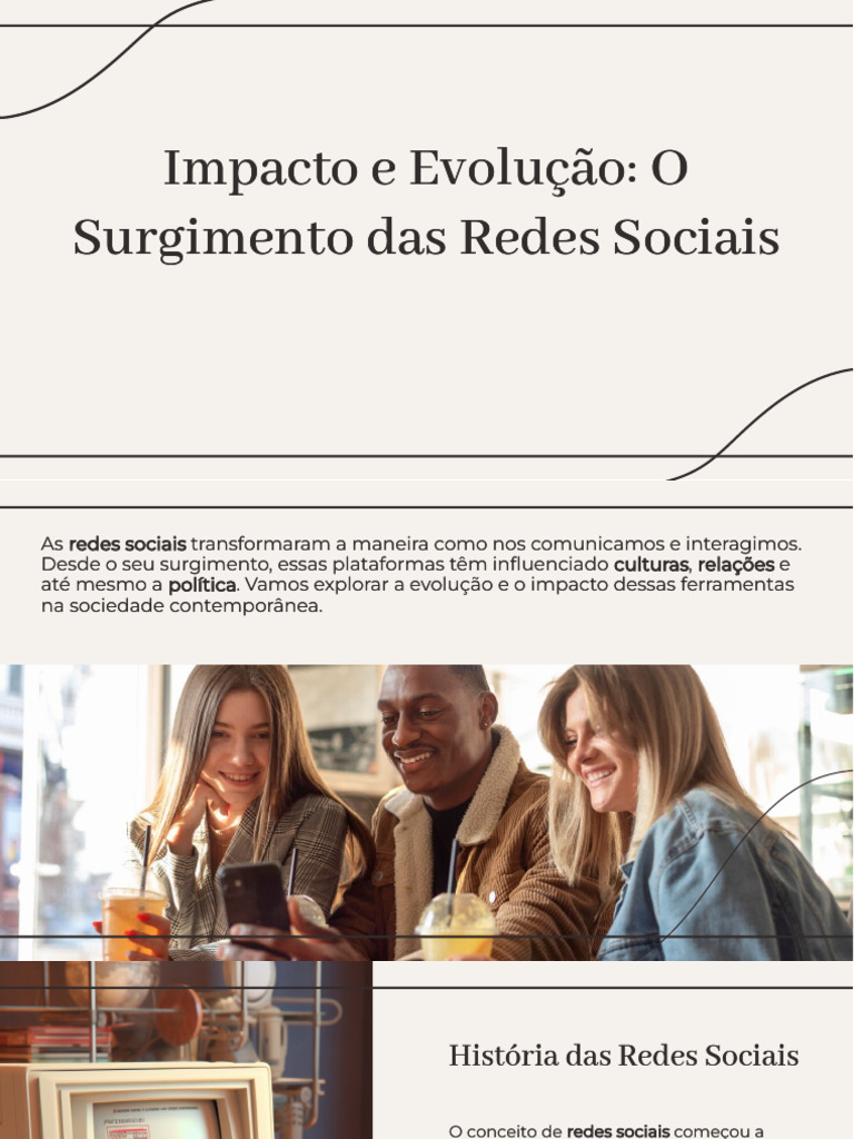 Impacto e Evolucao o Surgimento Das Redes Sociais | PDF