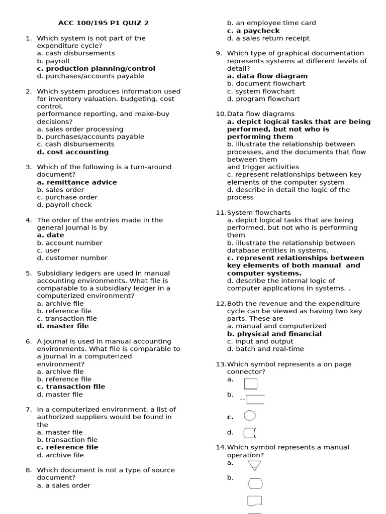Acc 100-195 P1Q2 Ans Key | PDF | Computer File | Computer Data Storage