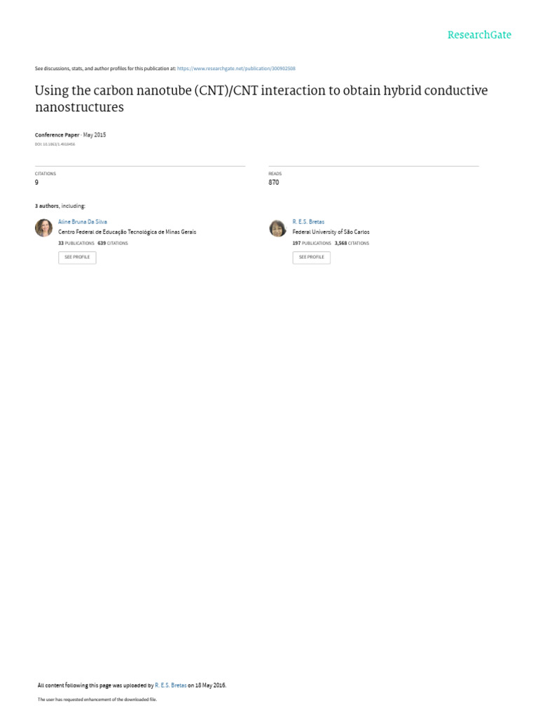 Using_the_carbon_nanotube_CNTCNT_interaction_to_ob | PDF | Carbon ...