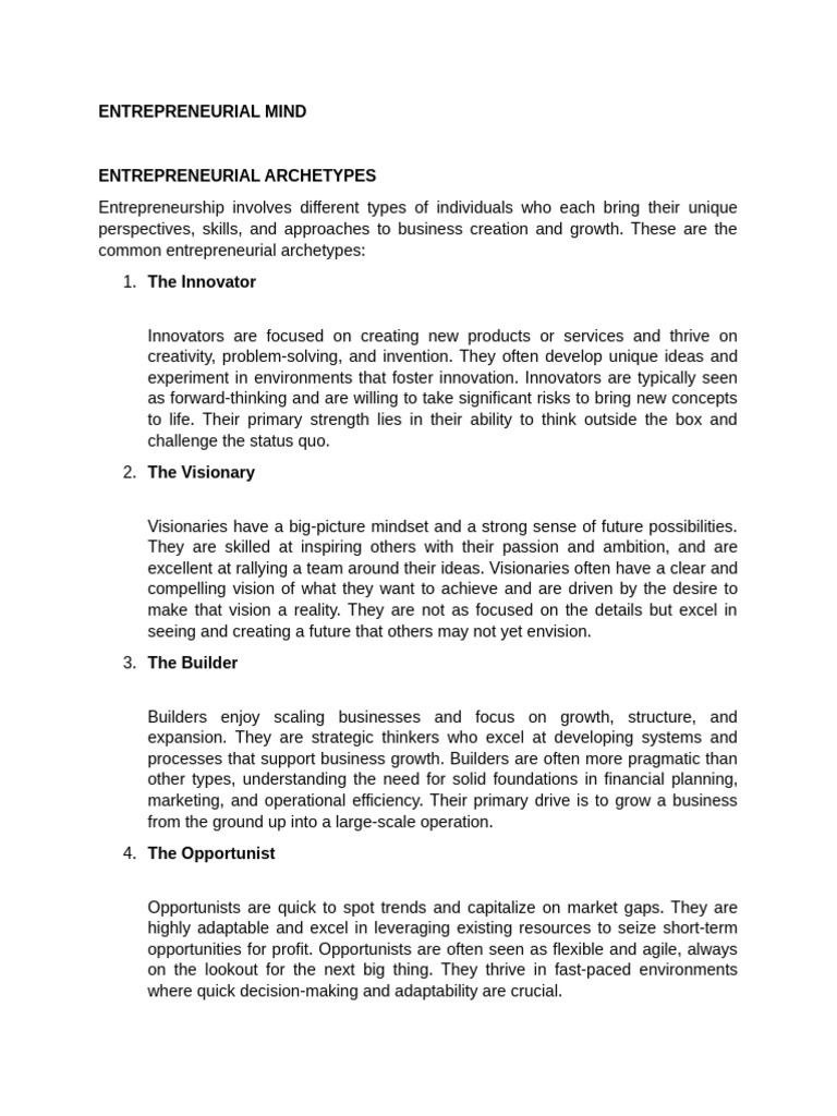 Handouts 1 - Entrep Overview | PDF | Entrepreneurship | Economic Growth