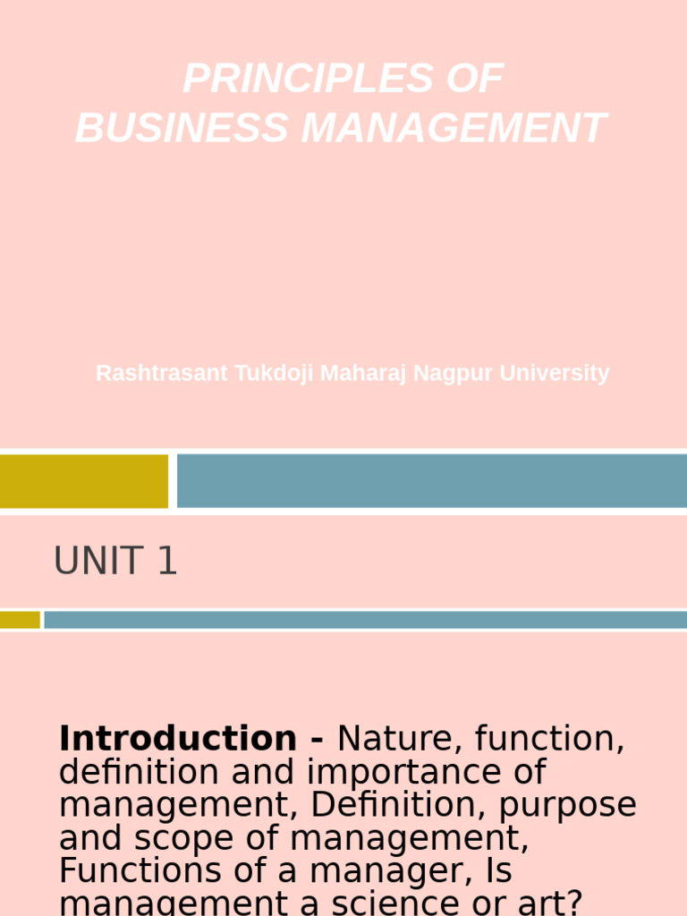Principles of Business Management Overview | PDF | Strategic Planning ...